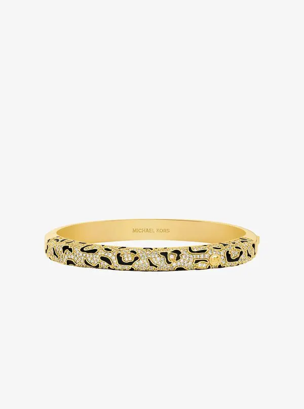 Michael Kors Pavé Leopard Bangle - Gold