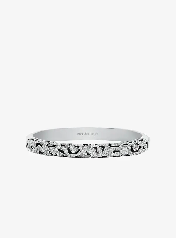 Michael Kors Pavé Leopard Bangle - Silver
