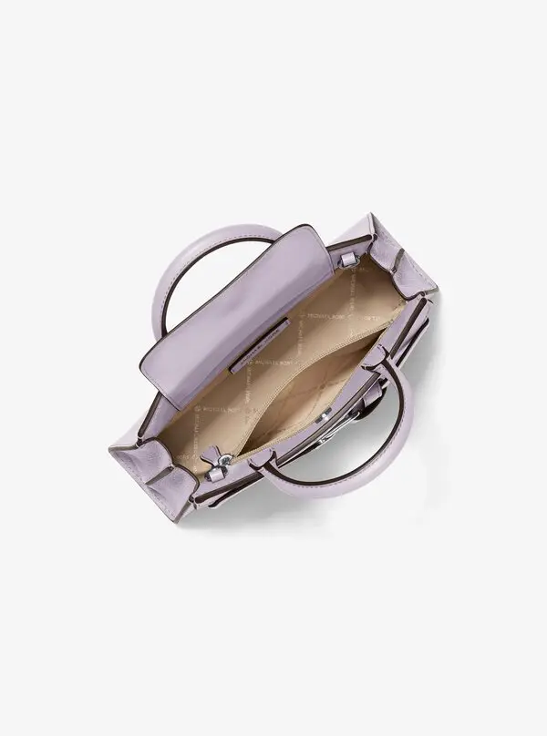 Michael Kors Greta Small Leather Satchel - Purple