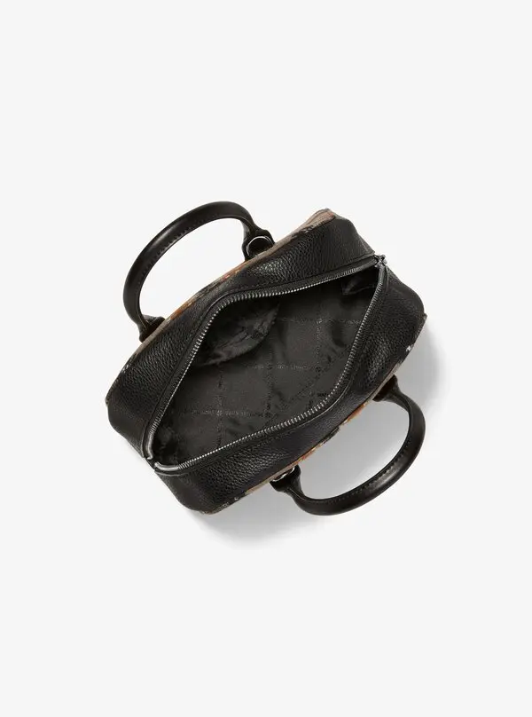 Michael Kors Ashton Small Plaid Print Wool Blend Messenger Bag