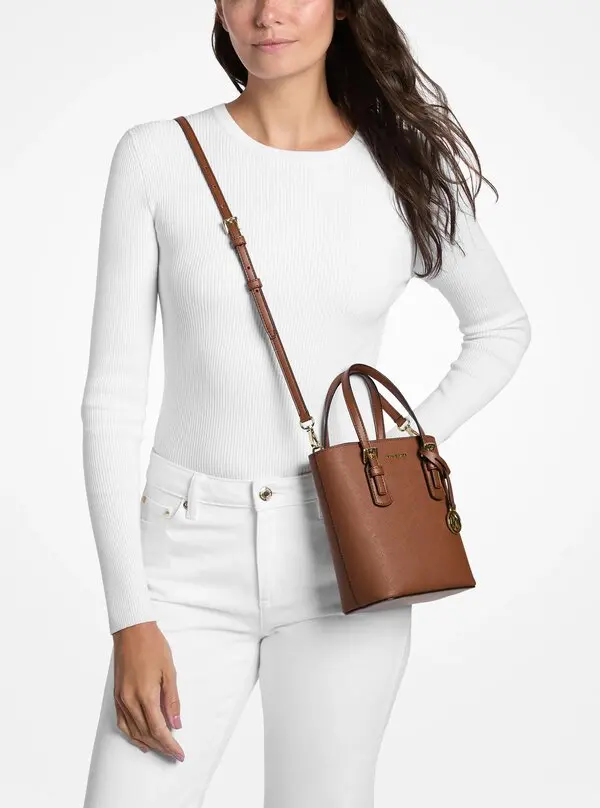 Michael Kors Voyager Extra-small Leather Convertible Crossbody Bag - Brown