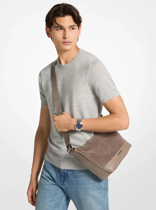 Michael Kors Cooper Suede Crossbody Bag