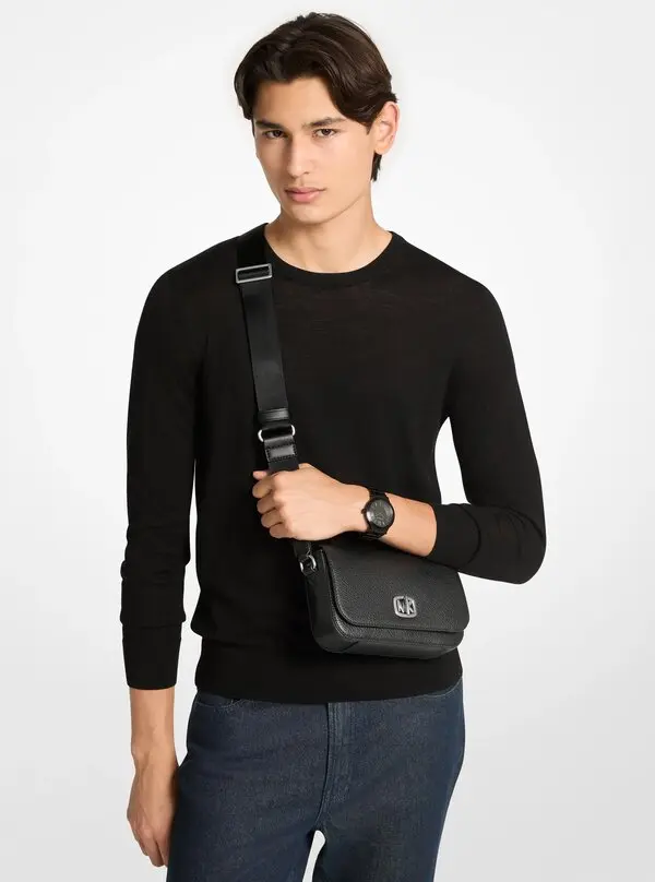 Michael Kors Bryant Small Leather Crossbody Bag - Black