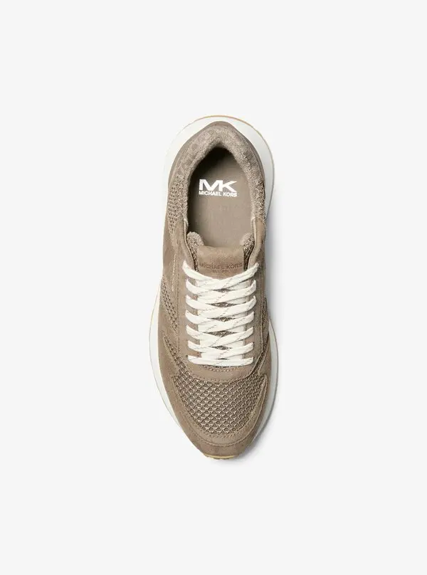 Michael Kors Dax Mixed-media Trainer
