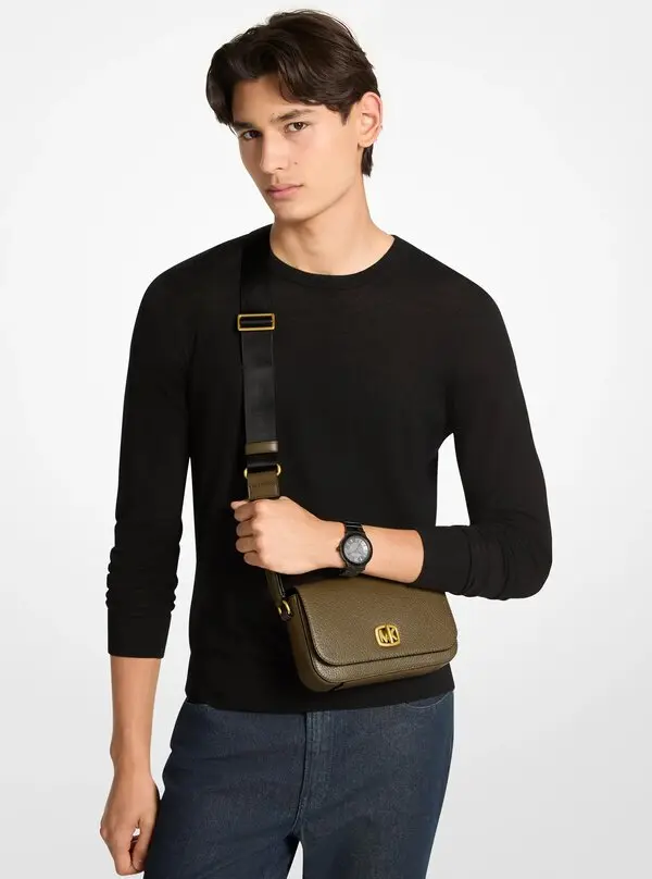 Michael Kors Bryant Small Leather Crossbody Bag - Green