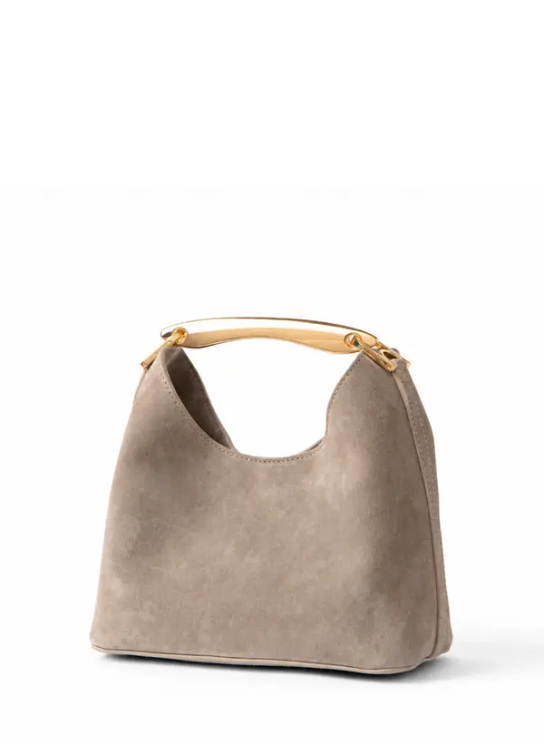 ELLEME Small Boomerang Suede Gold
