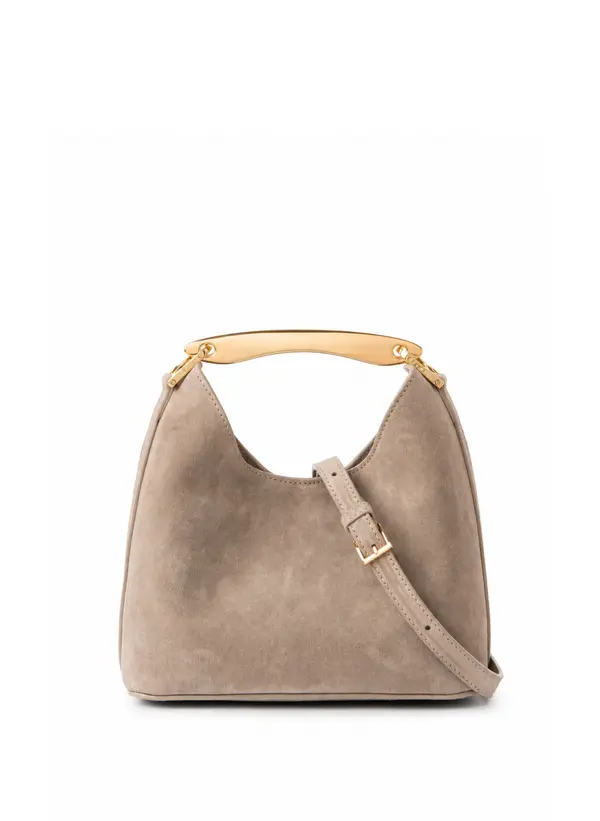 ELLEME Small Boomerang Suede Gold