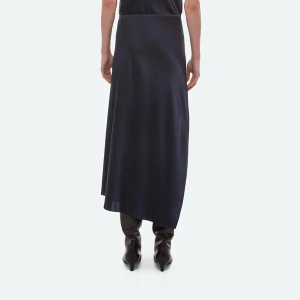 Helmut Lang Silk Slip Skirt - Navy