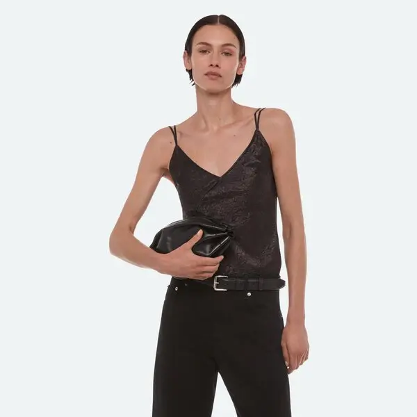 Helmut Lang Crinkle Slip Top - Truffle
