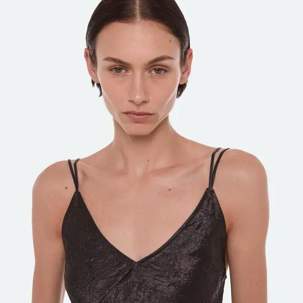 Helmut Lang Crinkle Slip Top - Truffle