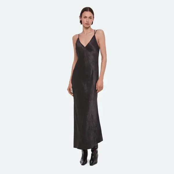 Helmut Lang Crinkle Slip Dress - Truffle