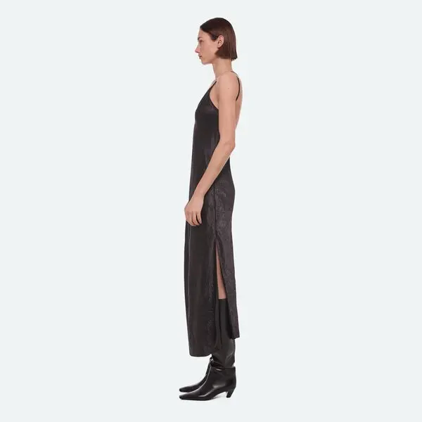 Helmut Lang Crinkle Slip Dress - Truffle