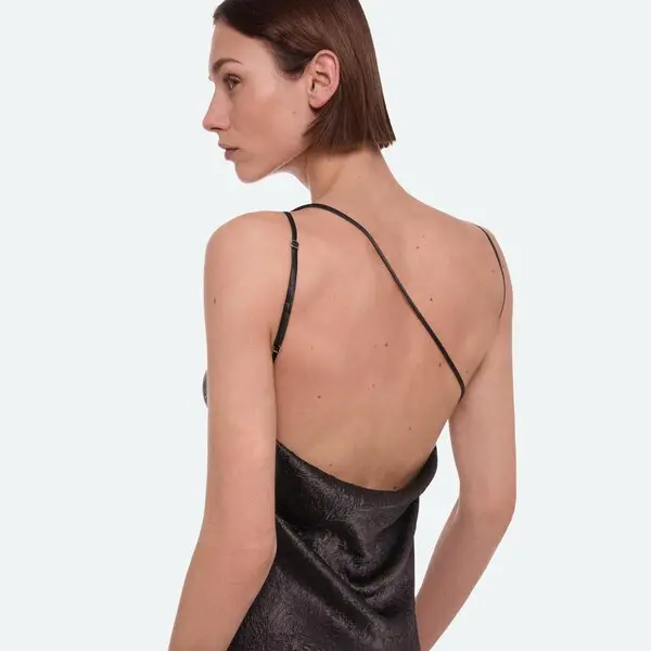 Helmut Lang Crinkle Slip Dress - Truffle