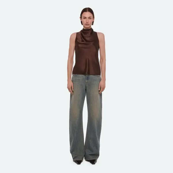 Helmut Lang Silk Tie-neck Top - Serra