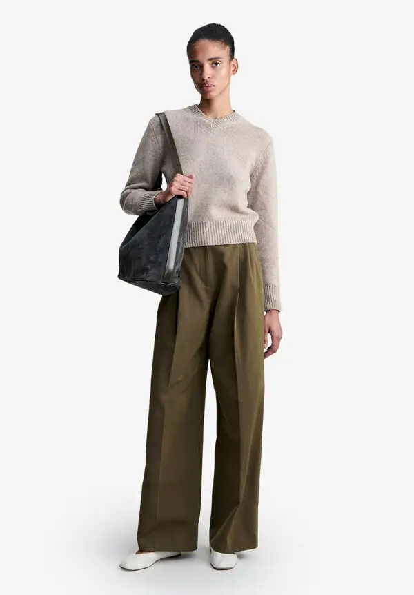 A.p.c. Violette Sweater Taupe Sweater In Recycled Wool Bae