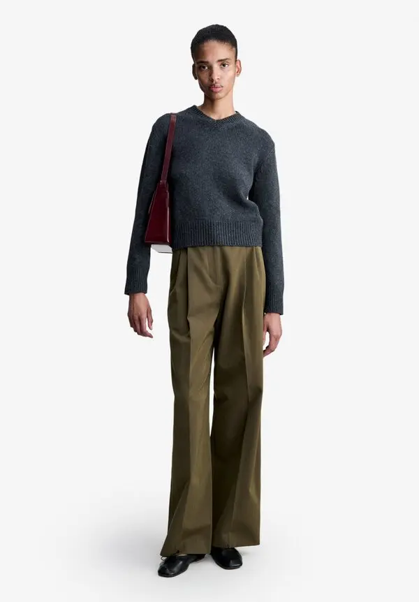 A.p.c. Violette Sweater Charcoal Gray Sweater In Recycled Wool