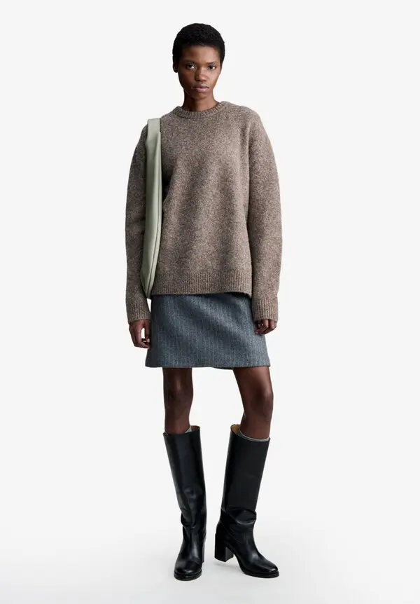 A.p.c. Candice Sweater Loone Sizee-fit Taupe Brown Sweater Bae