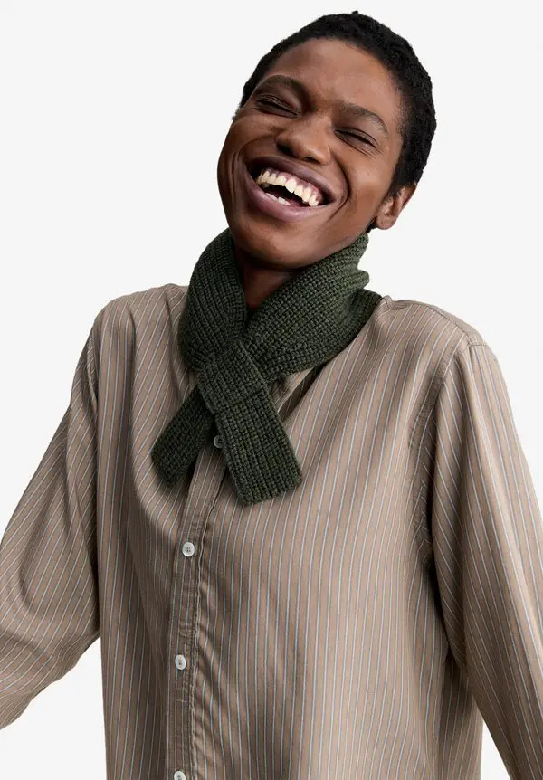 A.p.c. Luna Scarf Merino Wool Scarf One Size - Khaki Green