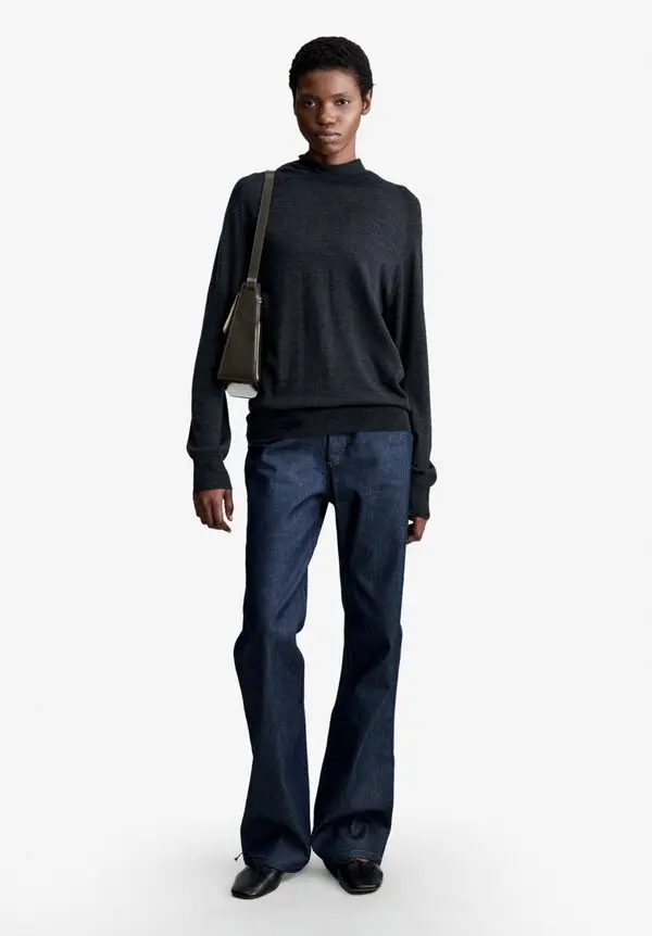 A.p.c. Anne Turtleneck Charcoal Gray Wool Turtleneck