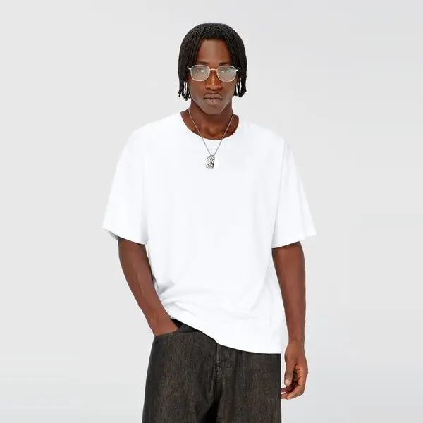 DIESEL® Cotton-interlock T-shirt With Logo Embroidery - White