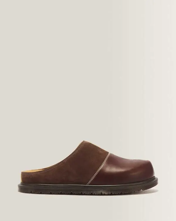 Dr. Martens San Patchwork Leather & Nubuck Mules