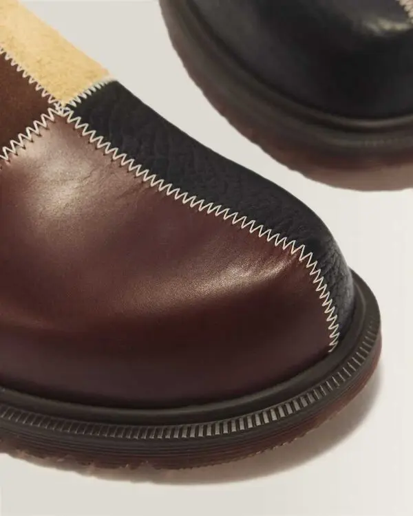 Dr. Martens San Patchwork Leather & Nubuck Mules