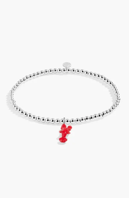A LITTLES & CO A Little Vibes 'you're My Lobster' Bracelet In Silver Plating