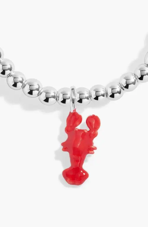 A LITTLES & CO A Little Vibes 'you're My Lobster' Bracelet In Silver Plating