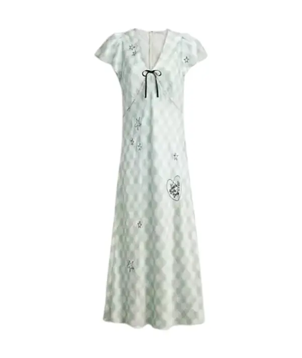 COACH X Brain Dead Embroidered Gingham Dress