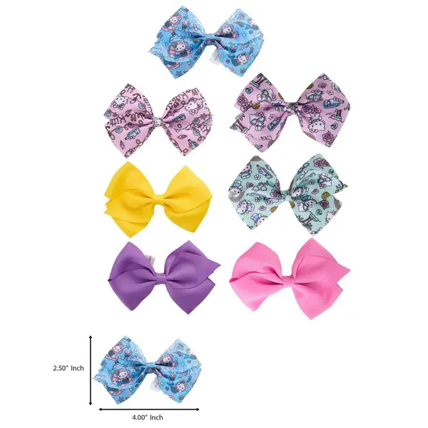 HELLO KITTY Hair Bow 7-piece Set Official License