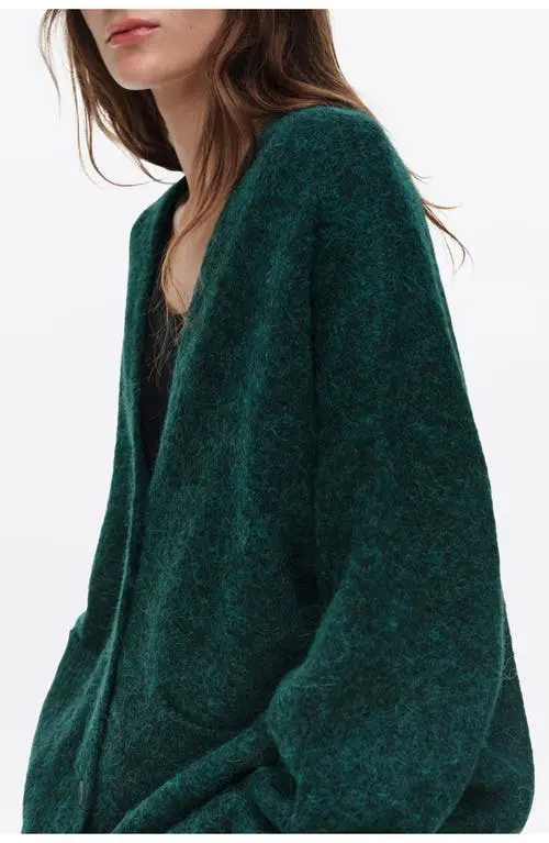 Bimba Y Lola Long Wool And Alpaca Blend Cardigan