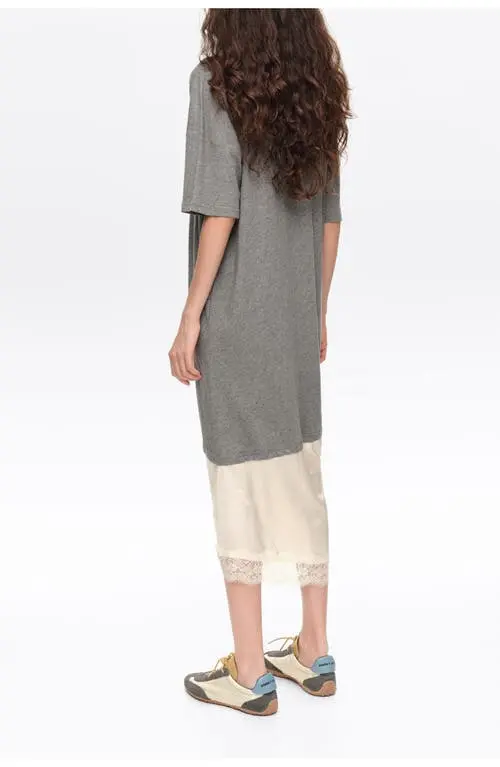 Bimba Y Lola Two-material Knot T-shirt Dress