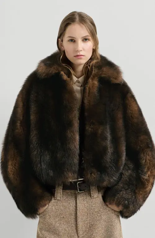 Brunello Cucinelli Soft Shearling Outerwear Jacket With Shiny Zipper Pull