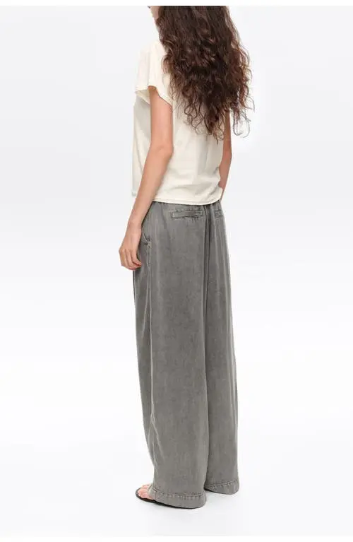 Bimba Y Lola Wide Leg Fluid Denim Trousers