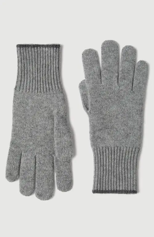 Brunello Cucinelli Cashmere Knit Gloves - Light Grey