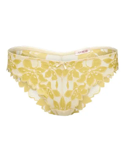 ADORE ME Mellody Brazilian Panties - Light Yellow