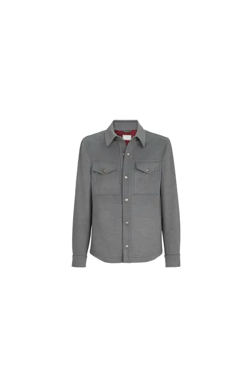 Brunello Cucinelli Lightweight Virgin Wool Cloth Shirt-style Outerwear Jacket