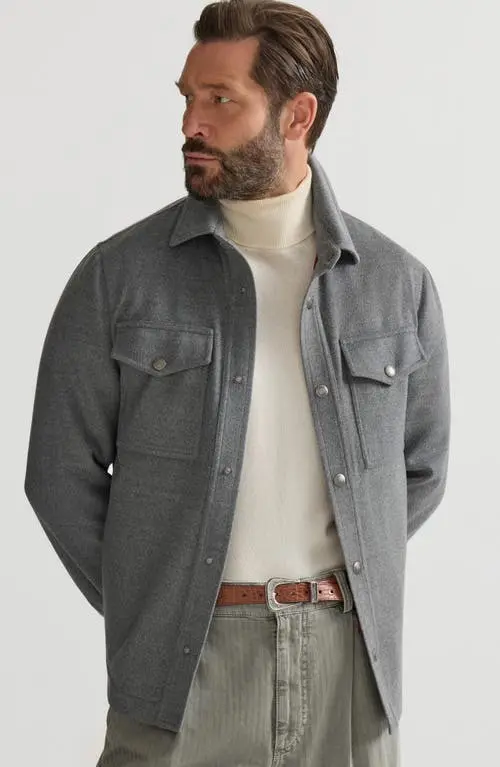 Brunello Cucinelli Lightweight Virgin Wool Cloth Shirt-style Outerwear Jacket