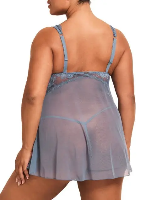 ADORE ME Nedda Babydoll Lingerie - Dark Blue