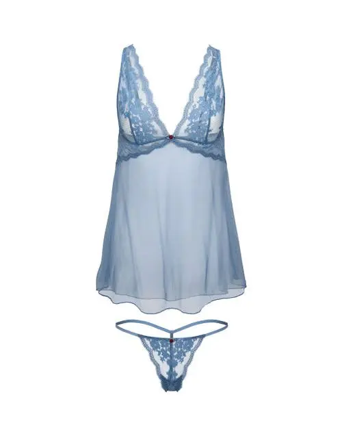 ADORE ME Nedda Babydoll Lingerie - Dark Blue