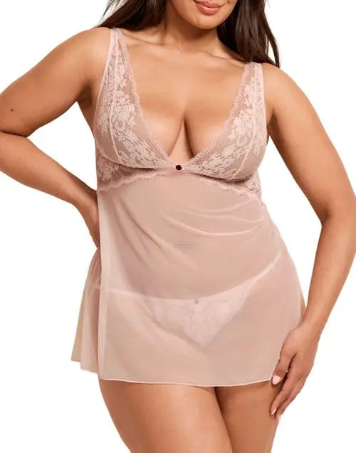ADORE ME Nedda Babydoll Lingerie - Light Pink