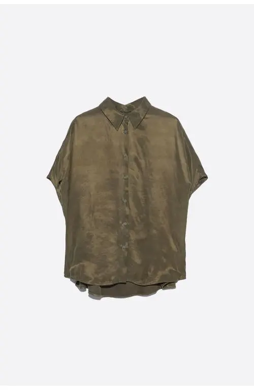 Bimba Y Lola Draped Cape Shirt