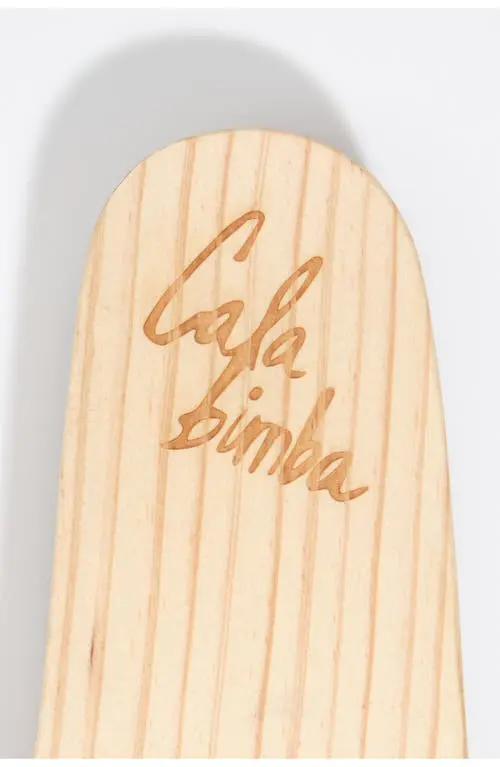 Bimba Y Lola Suede Wooden Platform Sandal