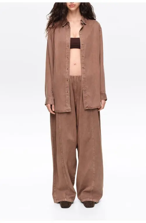 Bimba Y Lola Fluid Wide-leg Denim Trousers