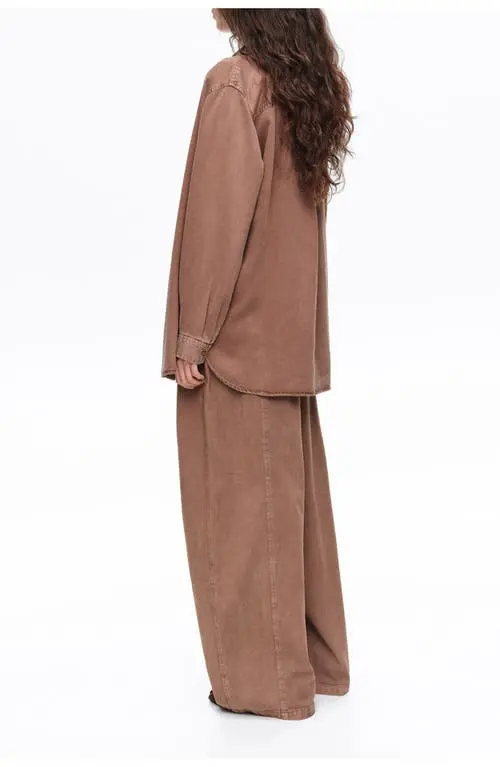 Bimba Y Lola Fluid Wide-leg Denim Trousers