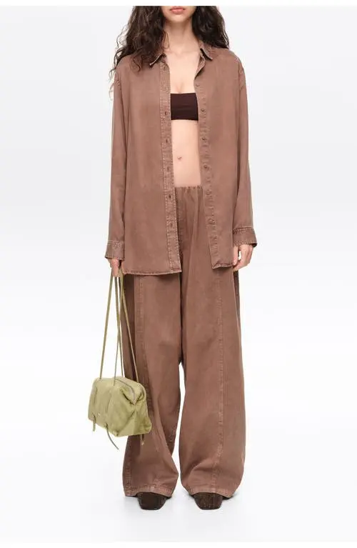 Bimba Y Lola Fluid Wide-leg Denim Trousers