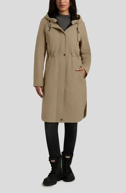 Hunter Monica Water Repellent Hooded Coat - British Tan