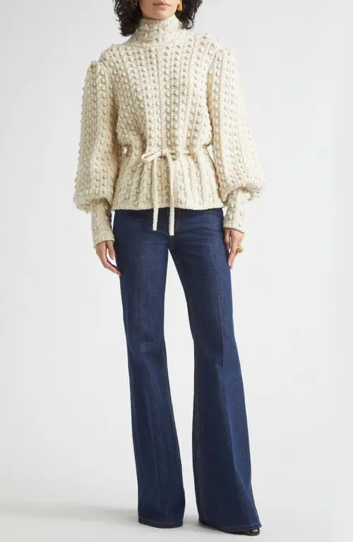 Zimmermann Valiant Wool Bauble Turtleneck Sweater