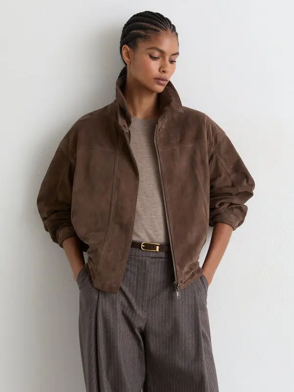 REISS Cooper Suede Relaxed-fit Jacket