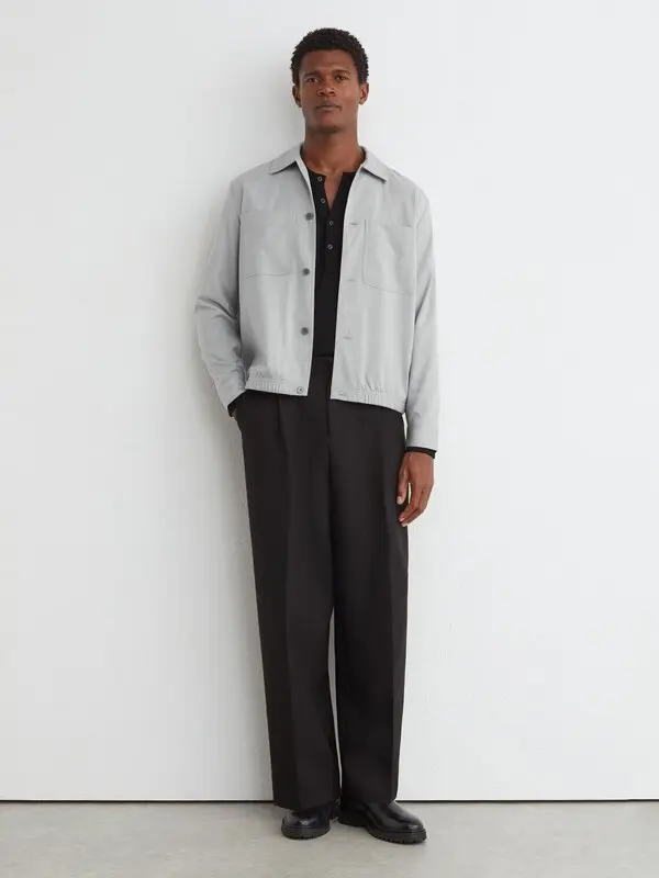 REISS Penge Brushed Twin-pocket Overshirt With Wool